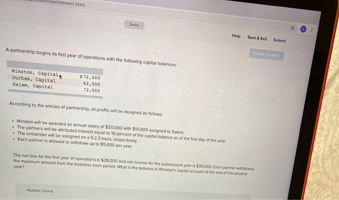 Solved Mow/connect.html Saved Help Save & Exit Submit A | Chegg.com