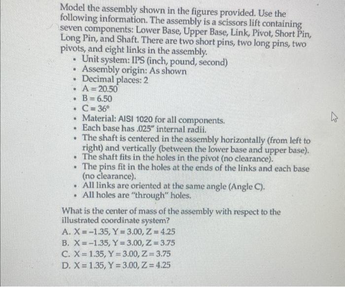 Solved need the CENTER OF MASS asap. the options for it are | Chegg.com