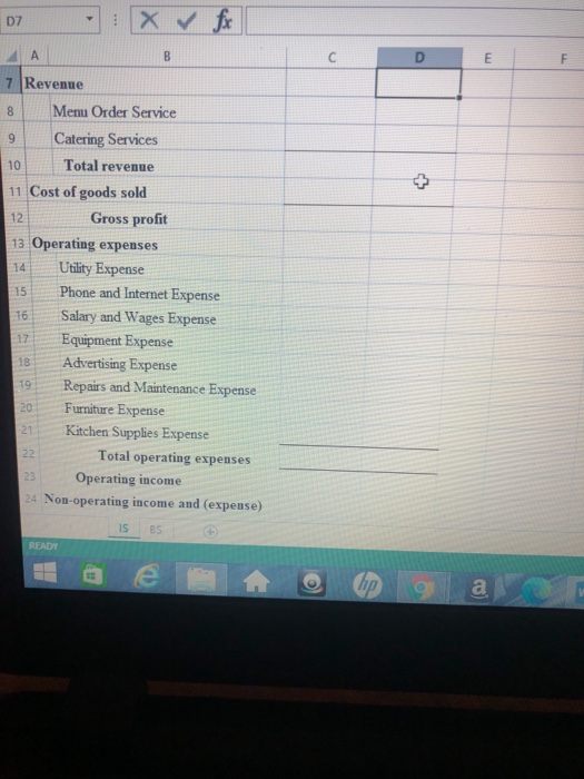 Solved This is the second part of the two part restaurant | Chegg.com