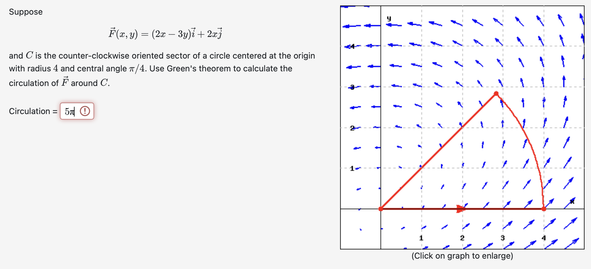 Solved Supposevec(F)(x,y)=(2x-3y)vec(i)+2xvec(j)and C ﻿is | Chegg.com