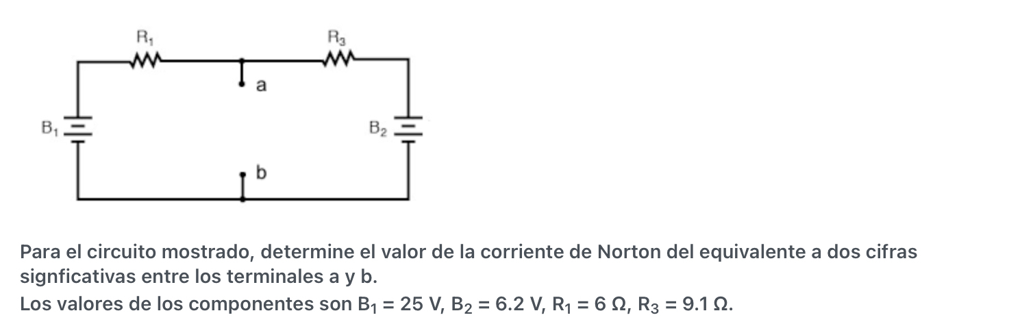 Solved Para el circuito mostrado, determine el valor de la | Chegg.com