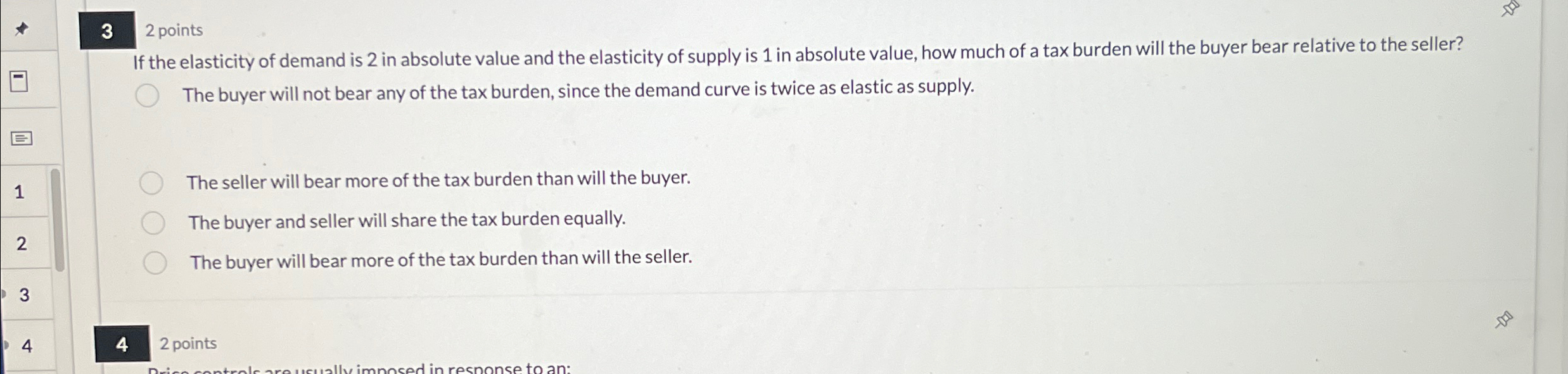 Solved 32 ﻿pointsIf the elasticity of demand is 2 ﻿in | Chegg.com