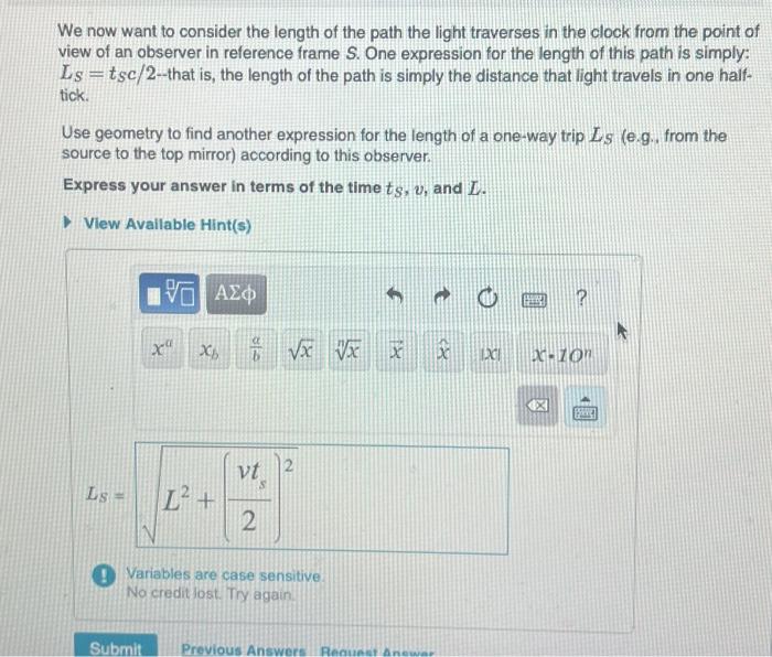 Solved We now want to consider the length of the path the | Chegg.com