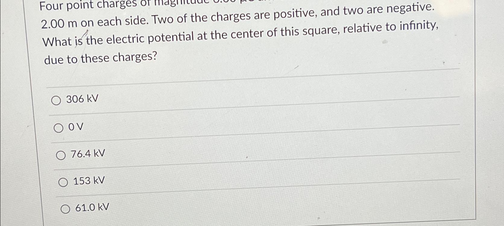 Solved Four point charges or mag of the charges are | Chegg.com Solved Four point charges or mag of the charges are | Chegg.com