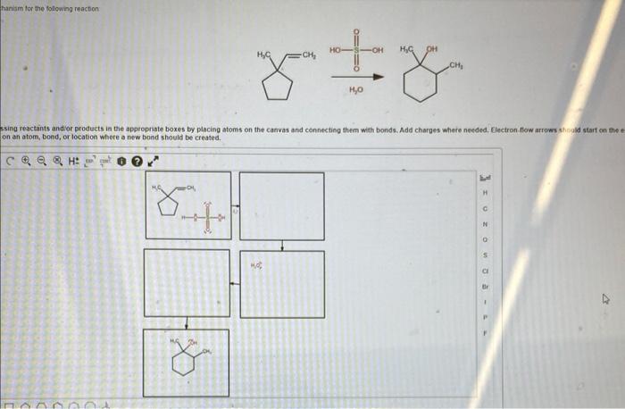 Solved hanism for the folowing resction on an atom, bend, or | Chegg.com