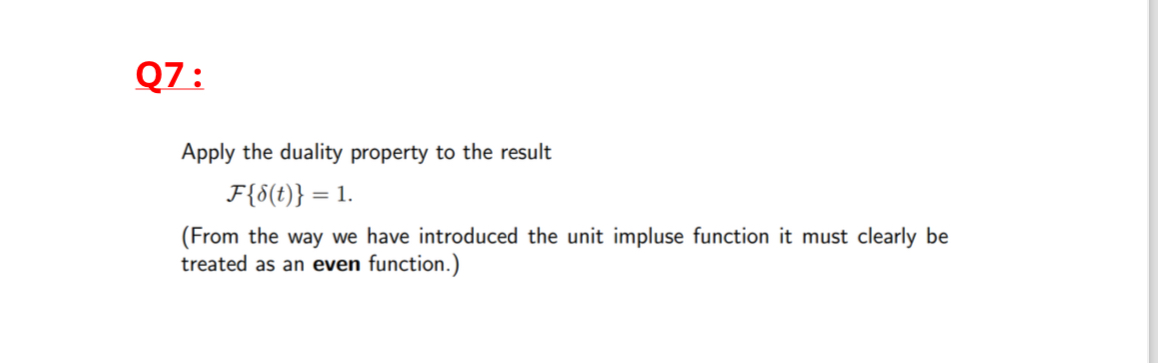 Solved Q7:Apply the duality property to the | Chegg.com