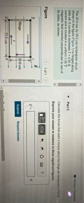 Solved Review Constants The 20.0 cm by 35.0 cm rectangular | Chegg.com