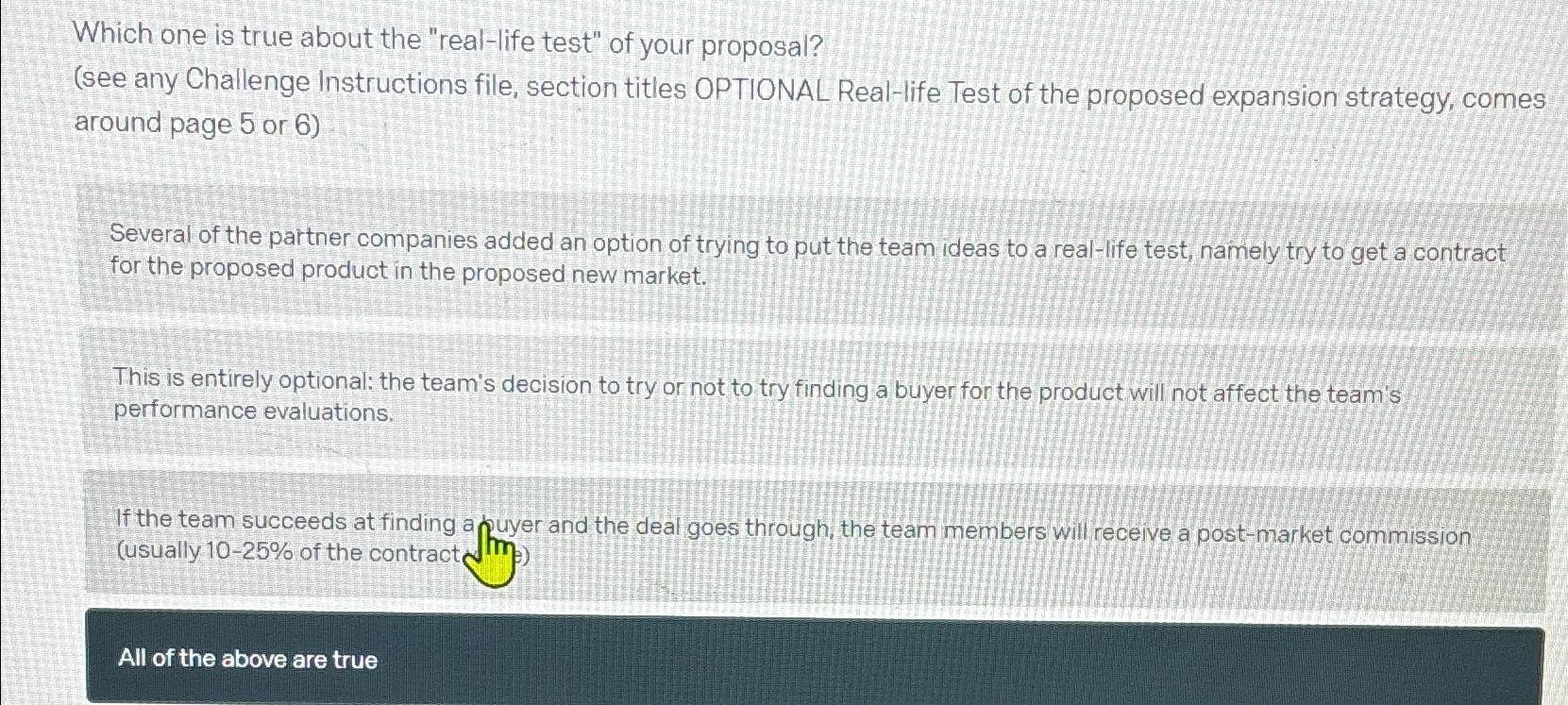 Solved Which one is true about the "real-life test" of your | Chegg.com