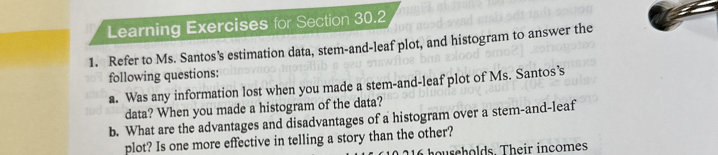 Solved Learning Exercises for Section 30.2Refer to Ms. | Chegg.com