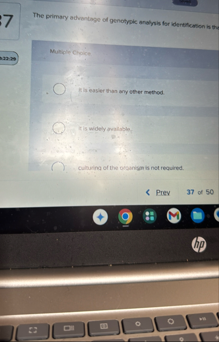 Solved The primary advantage of genotypic analysis for | Chegg.com