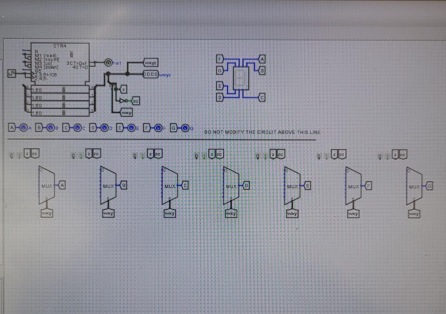 Solved C. DESIGN A 7-SEGMENT HEX DISPLAY DECODER WITILA | Chegg.com