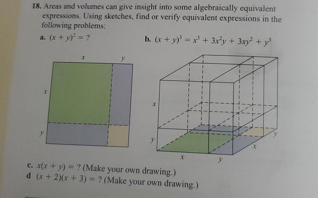 Solved 18. Areas and volumes can give insight into some | Chegg.com