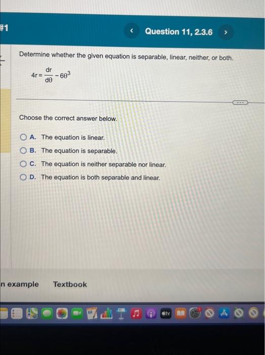Solved Determine whether the given equation is separable, | Chegg.com