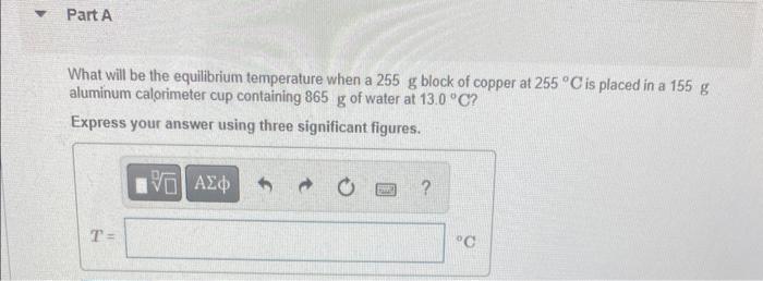 Solved The value of specific heat for copper is 390 J/kg⋅C∘, | Chegg.com