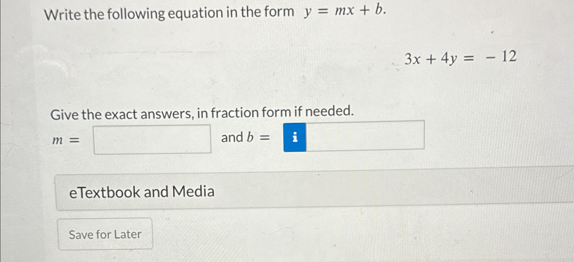 Solved Write the following equation in the form | Chegg.com