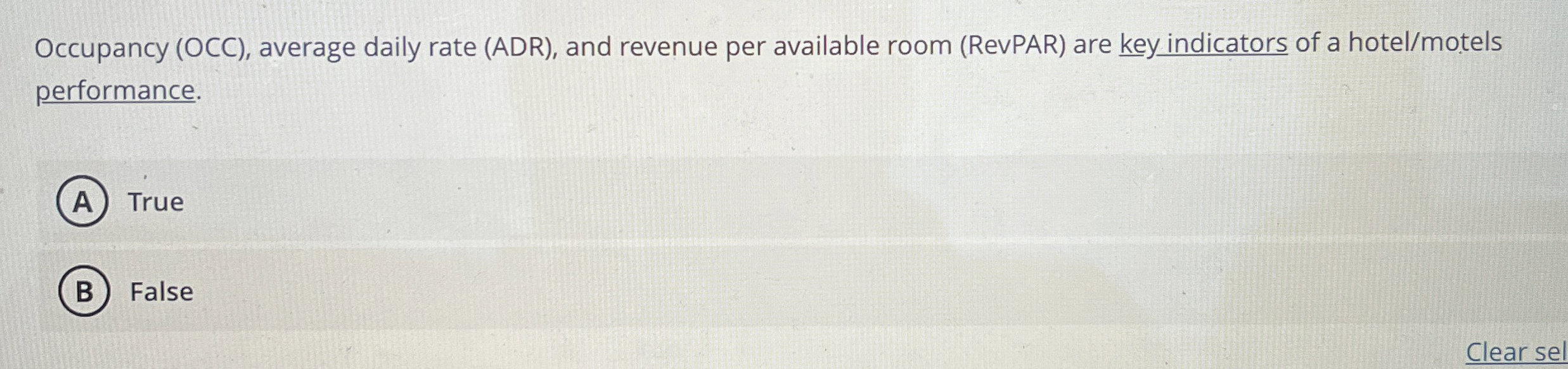 Solved Occupancy (OCC), ﻿average daily rate (ADR), ﻿and | Chegg.com