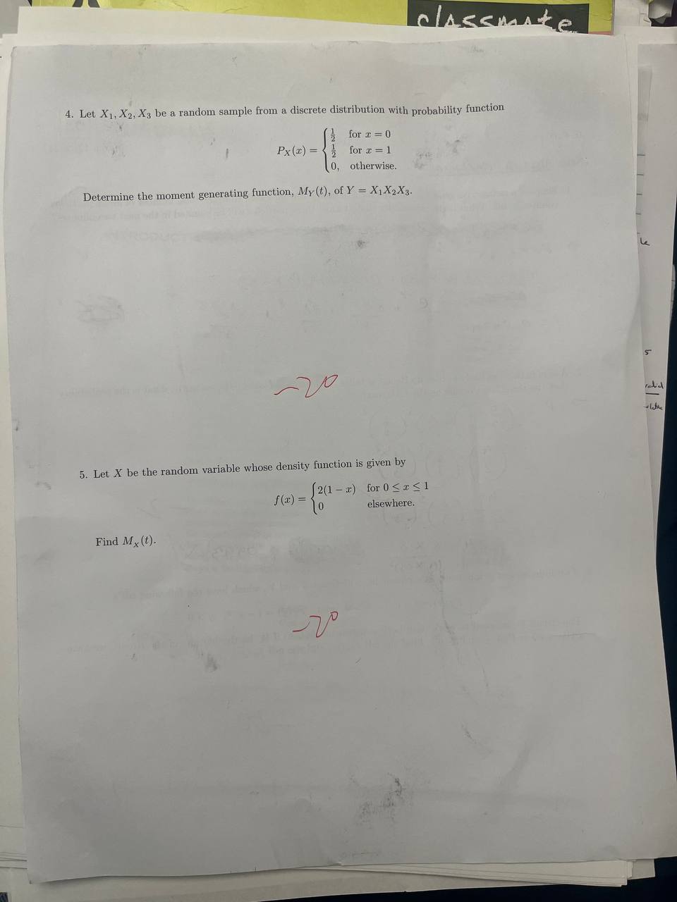 Solved Let X ﻿be The Random Variable Whose Density Function 3687