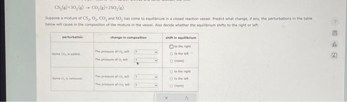 Solved CS2( g)+3O2( s)→CO2( g)+2SO2( g) Suppose a micture of | Chegg.com