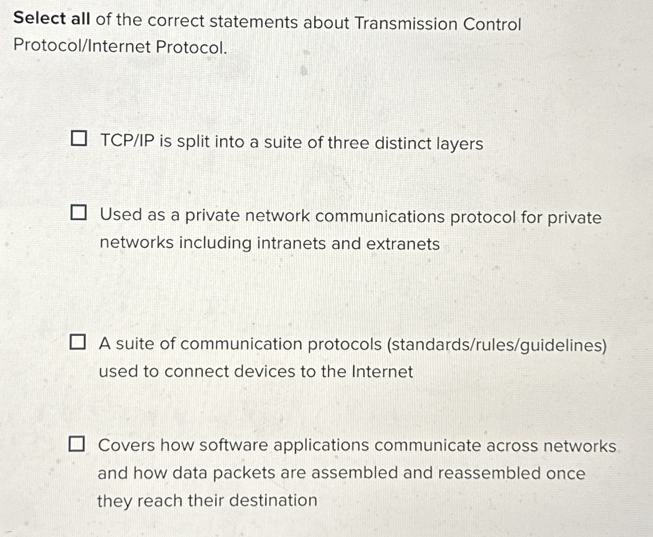 Solved Select all of the correct statements about | Chegg.com