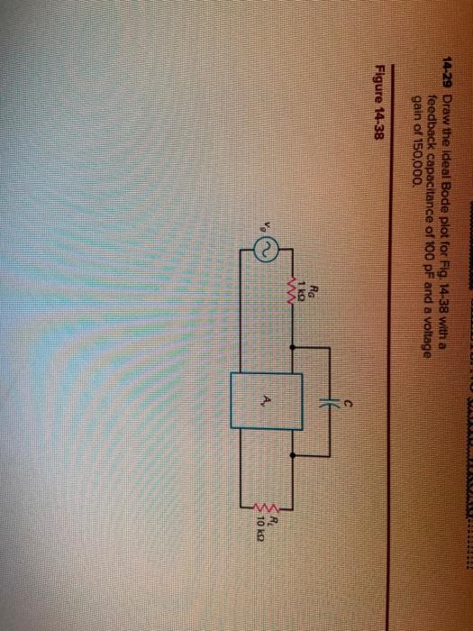 Solved 14.29 Draw the ideal Bode plot for Fig. 14-38 with a | Chegg.com