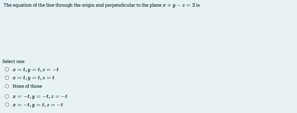 Solved The equation of the line through the origin and | Chegg.com