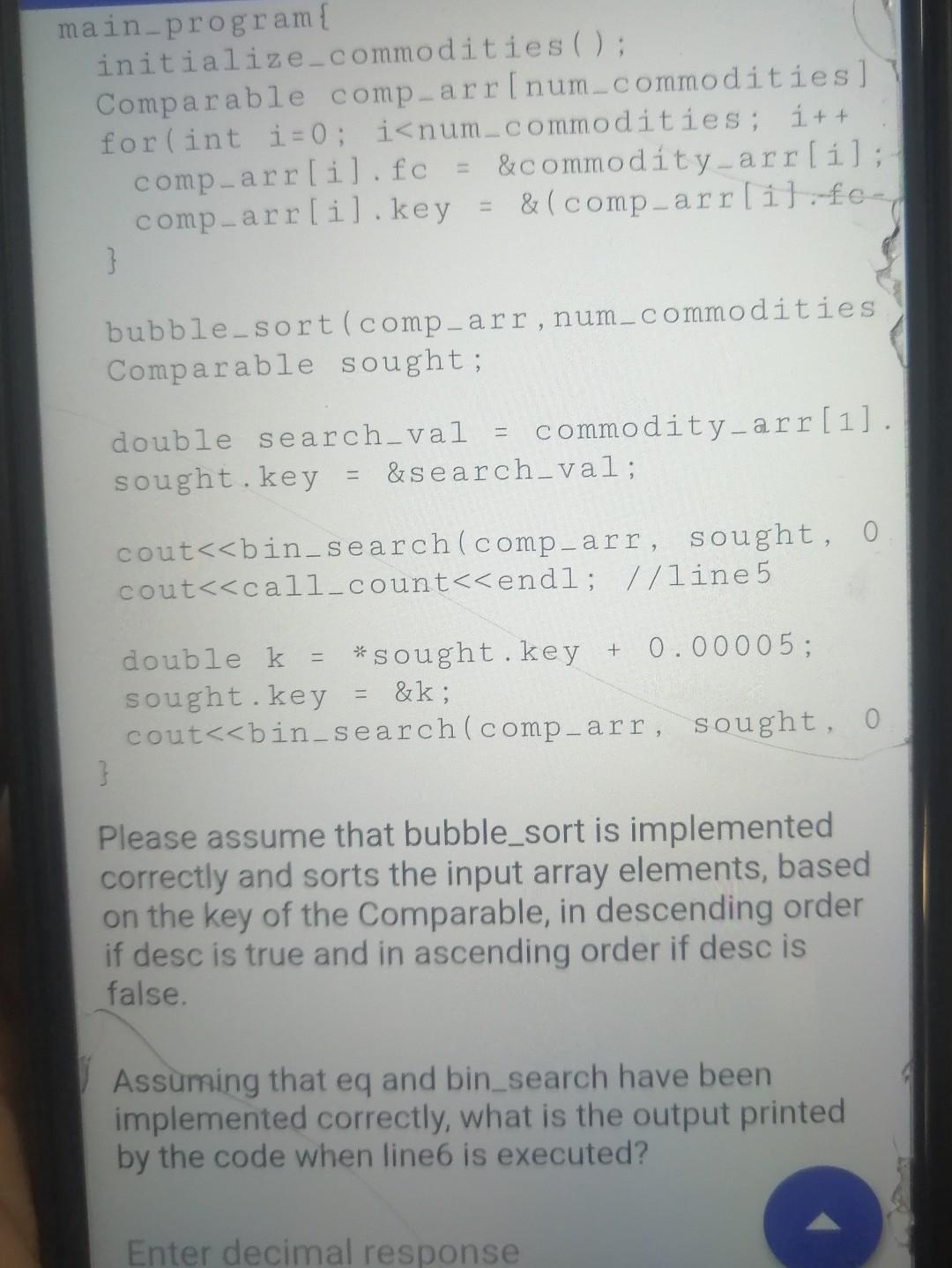 Solved Marks: 1.0 Question 3e. Consider the following code: | Chegg.com