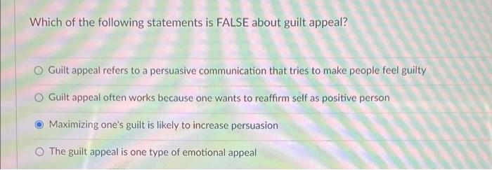 Which of the following statements is FALSE about | Chegg.com