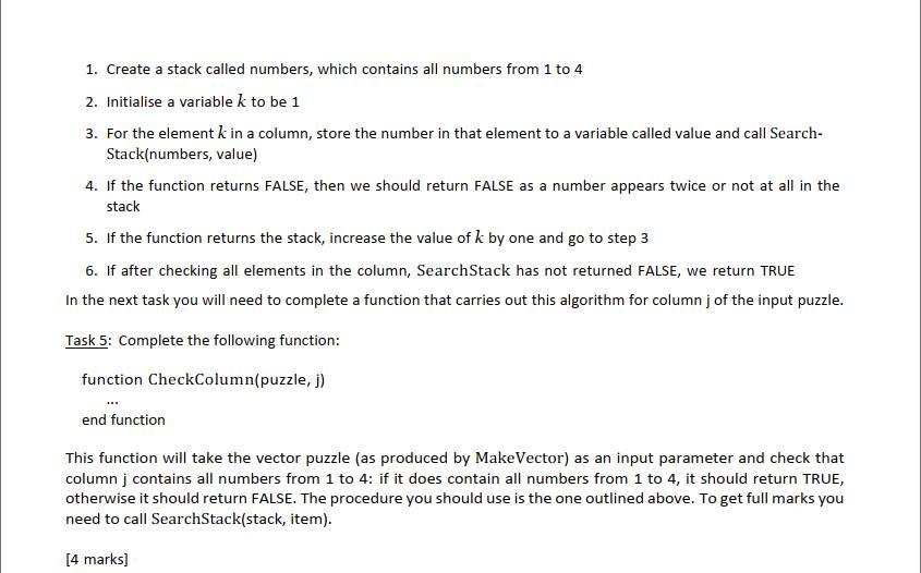 Solved Checking the Pseudoku conditions The next step in | Chegg.com