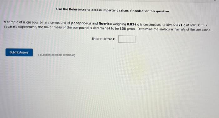 Solved Use the References to access important values If | Chegg.com
