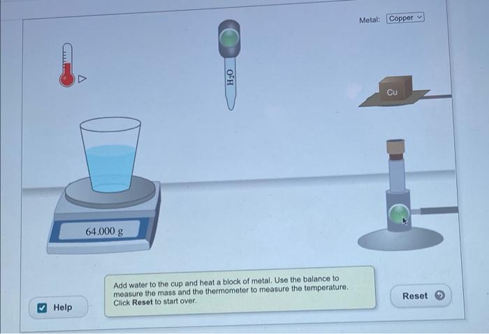Use the specific heat interactive to calculate the | Chegg.com