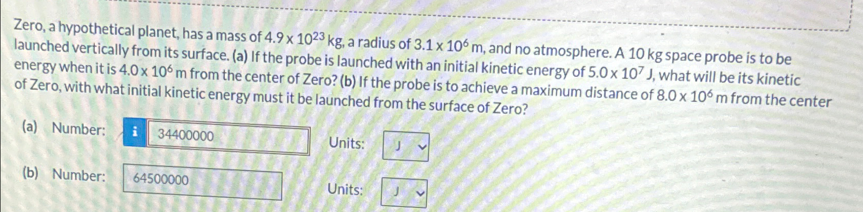 Solved Zero, a hypothetical planet, has a mass of | Chegg.com
