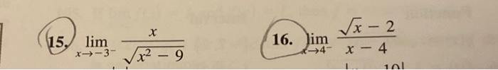 Solved Finding a Limit In Exercises 11-30, find the limit | Chegg.com