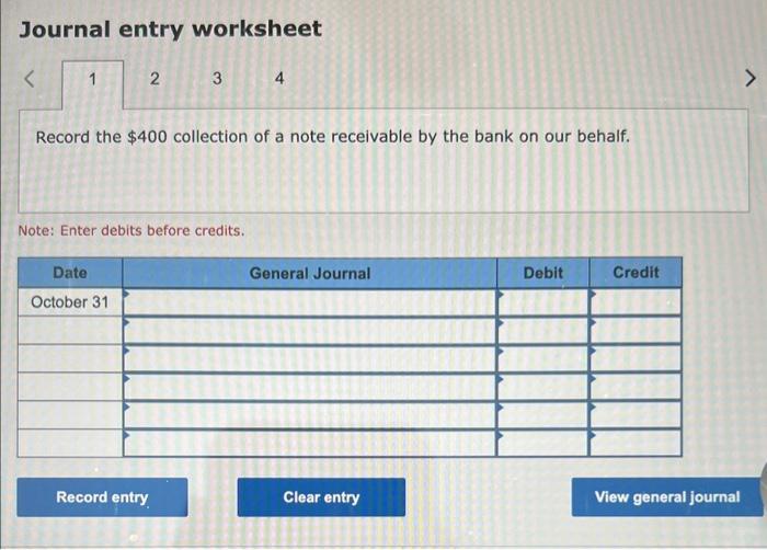 Solved A bank reconciliation for October 31 follows. Prepare | Chegg.com