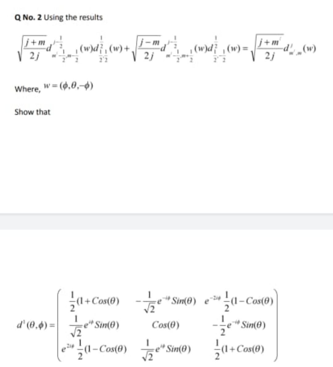 Solved Q No. 2 Using the results | Chegg.com