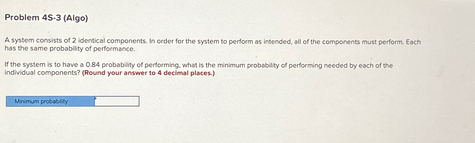 Solved Problem 4S-3 (Algo)A system consists of 2 ﻿identical | Chegg.com
