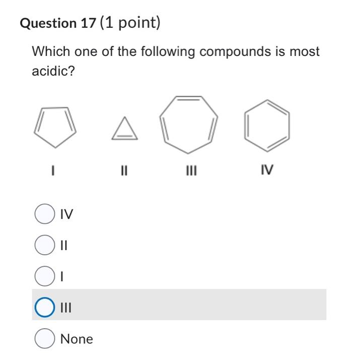 Solved Which one of the following compounds is most acidic? | Chegg.com
