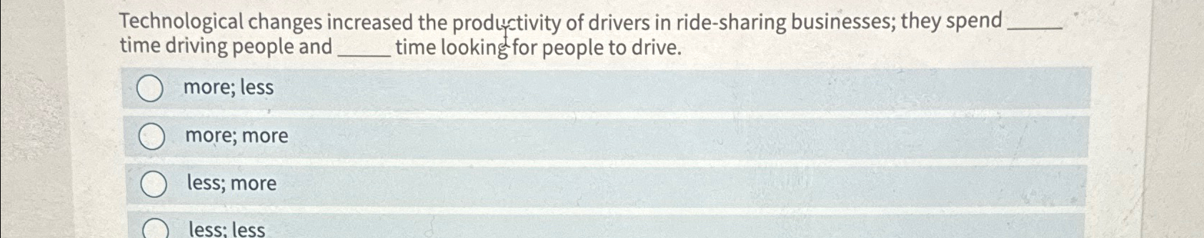 Solved Technological changes increased the productivity of | Chegg.com