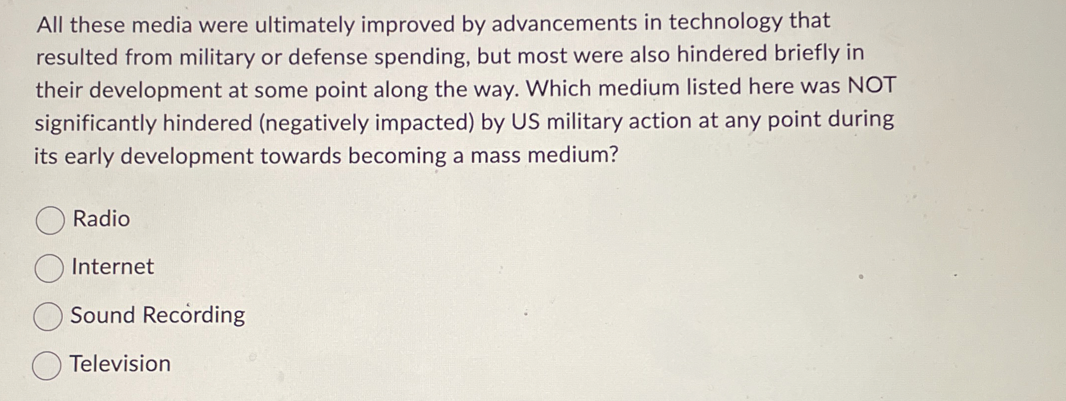 Solved All these media were ultimately improved by | Chegg.com