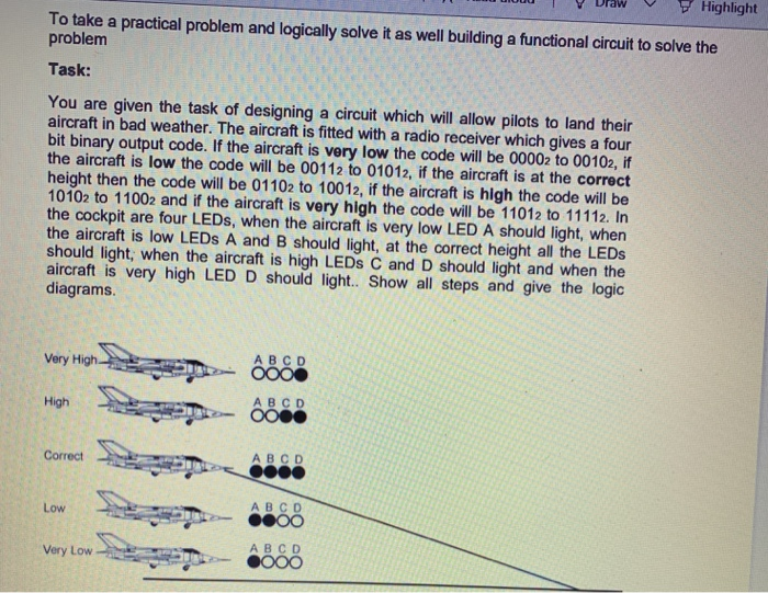 Solved Highlight To take a practical problem and logically | Chegg.com