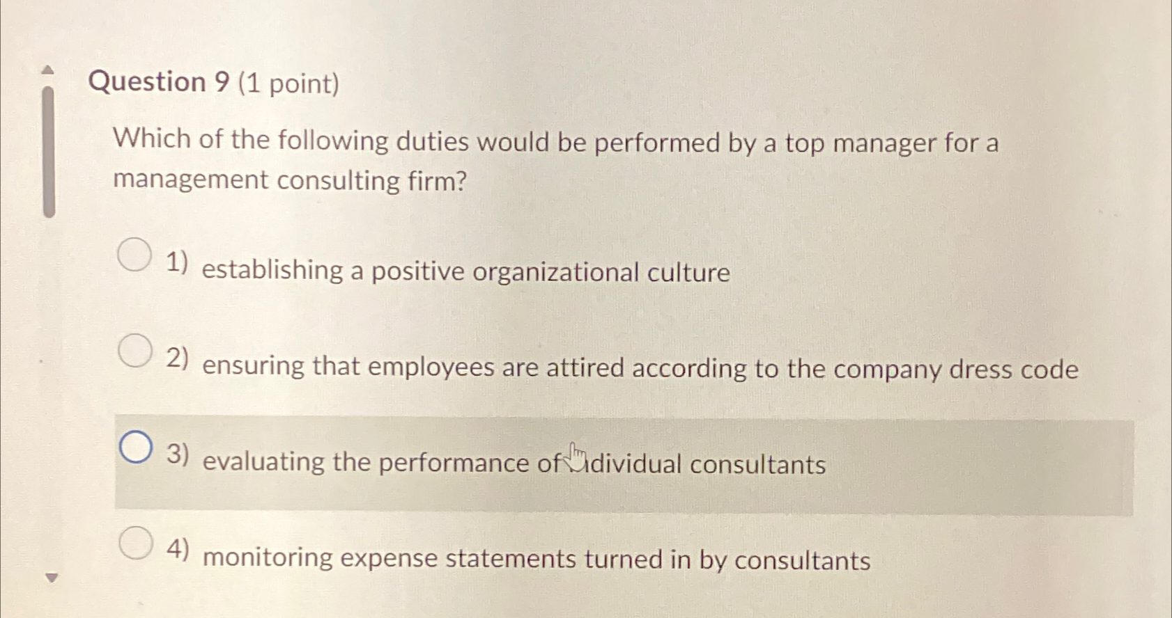 Solved Question 9 (1 ﻿point)Which of the following duties | Chegg.com
