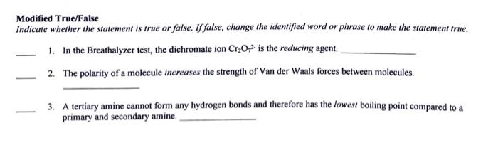 Solved Modified True/False Indicate whether the statement is | Chegg.com