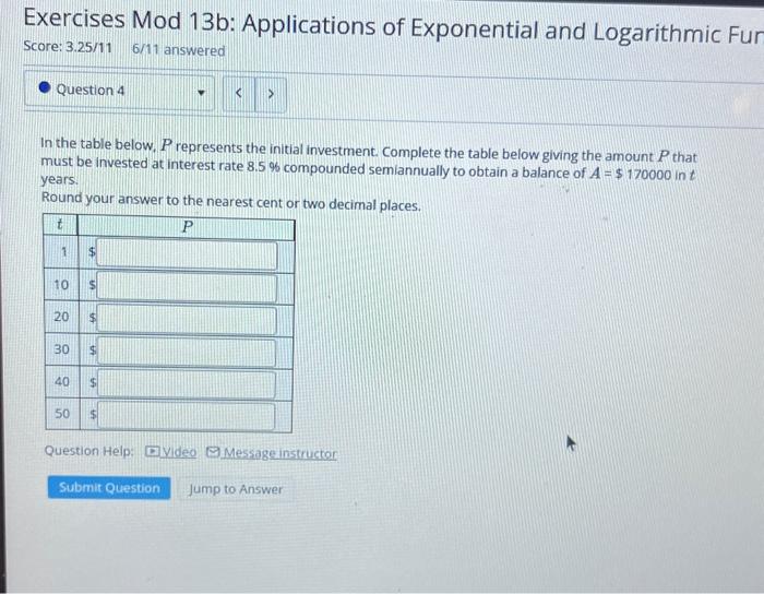 Solved Exercises Mod 13b: Applications of Exponential and | Chegg.com