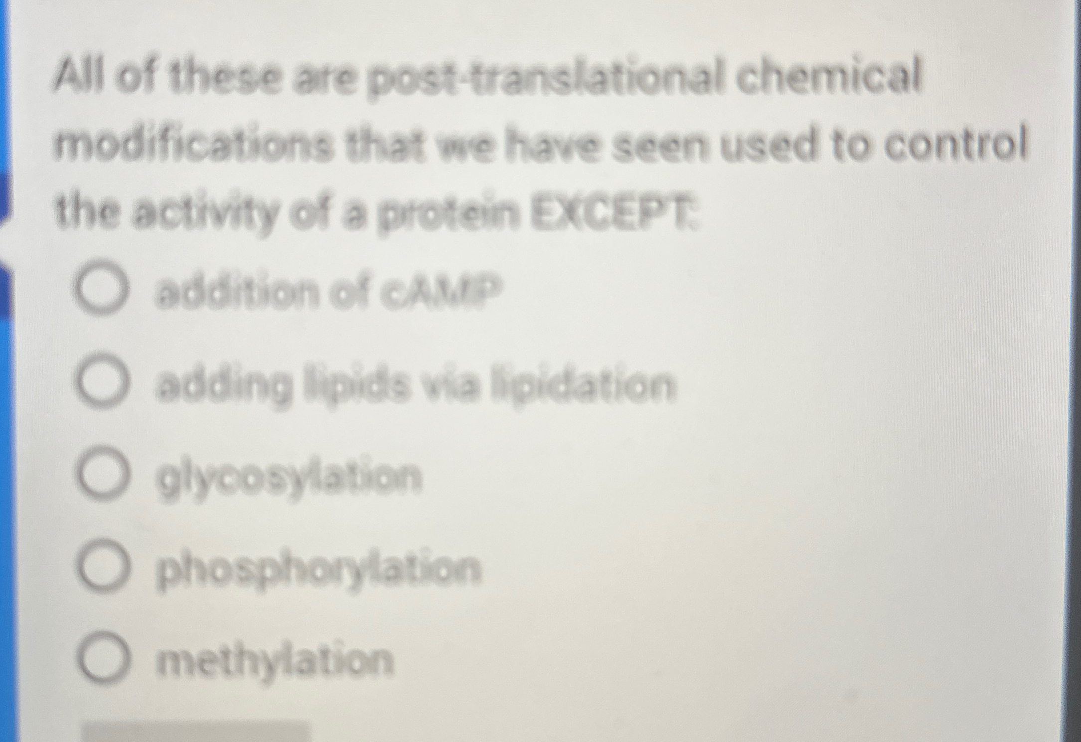 High Quality SOLUTION All of these are post-translational chemical | Chegg.com