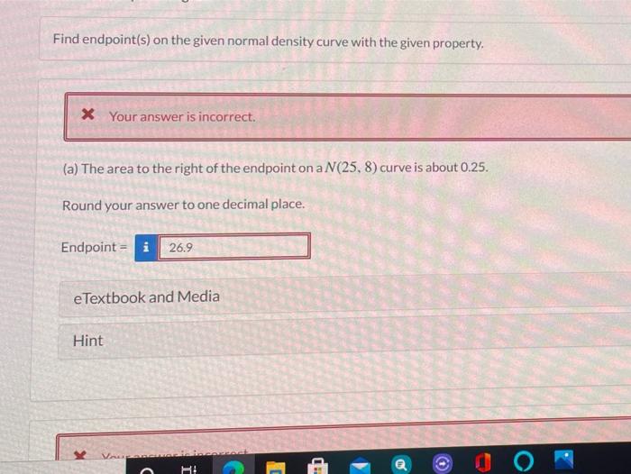 Solved Find endpoint(s) on the given normal density curve | Chegg.com