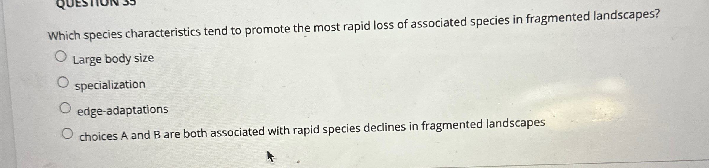 Solved Which species characteristics tend to promote the | Chegg.com