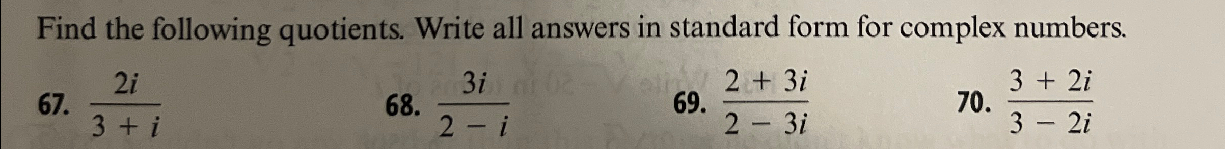 Solved Find the following quotients. Write all answers in | Chegg.com