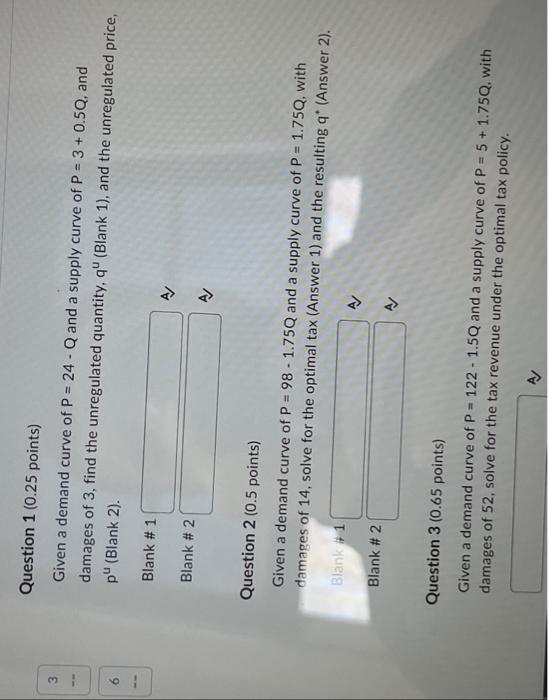 Solved Question 1 (0.25 points) Given a demand curve of | Chegg.com