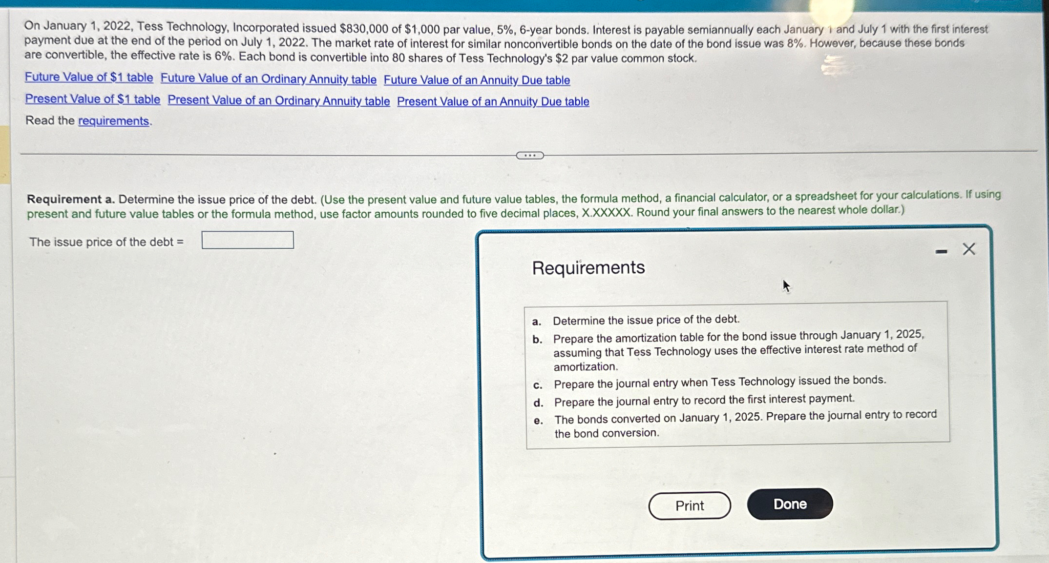 Solved On January 1, 2022, ﻿Tess Technology, Incorporated | Chegg.com
