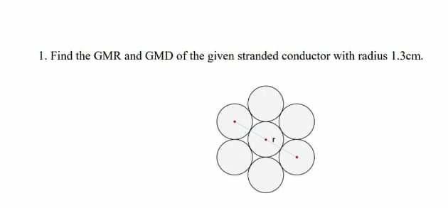 Solved 1. Find the GMR and GMD of the given stranded | Chegg.com