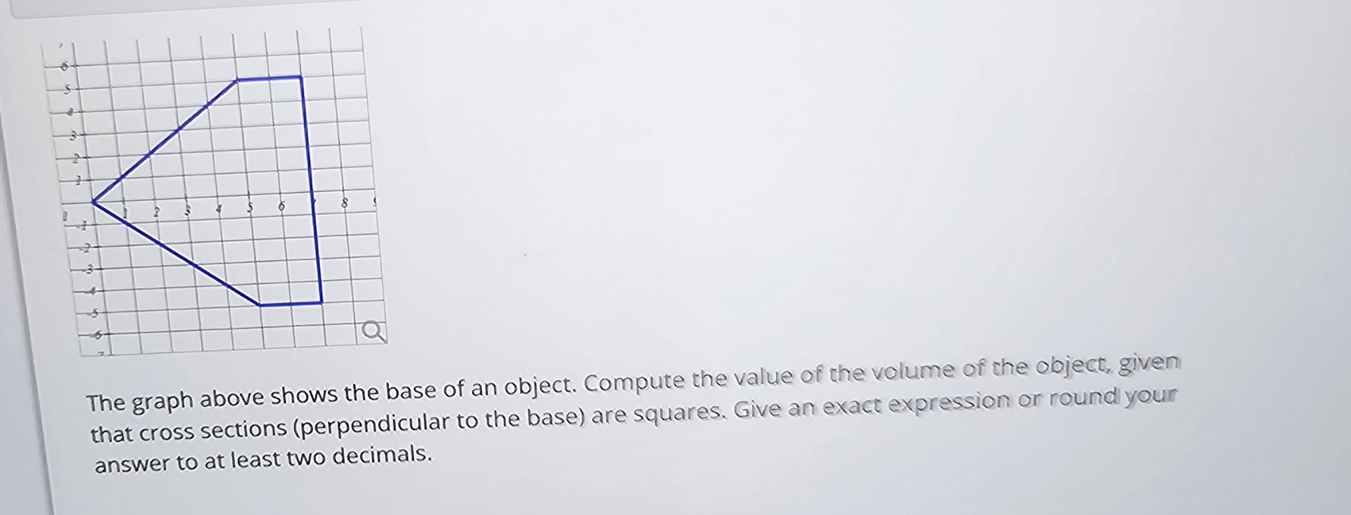 Solved The graph above shows the base of an object. Compute | Chegg.com
